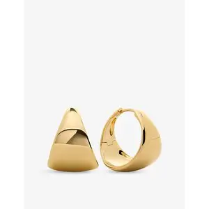 Monica Vinader 925 Sterling Tapered Large Hoop Earrings - Gold