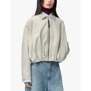 Loewe Draped Long-sleeve Denim Jacket - Light Grey