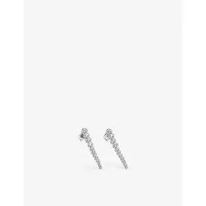 CARAT* LONDON Quentin Sterling And Zirconia Drop Earrings - Silver