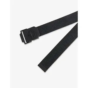 Stone Island Compass Buckle Woven Belt - Black