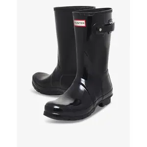 Hunter Original Short Gloss Wellington Boots - Black