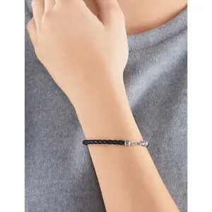 THOMAS SABO Plaited Leather And Sterling Silver Bracelet