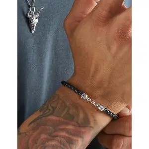 THOMAS SABO Plaited Leather And Sterling Silver Bracelet