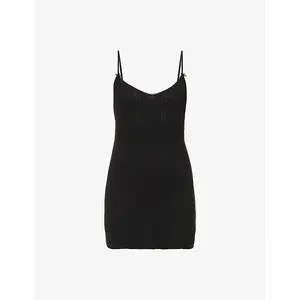 COU COU French-lace Sleeveless Cotton Mini Dress - 2black