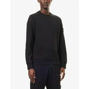 Stone Island Cotton-jersey Sweatshirt - Black