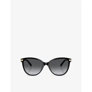 Burberry Cat-eye Frame Acetate Sunglasses - Black