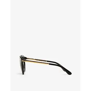 Dolce & Gabbana Round Frame Acetate Sunglasses - Black