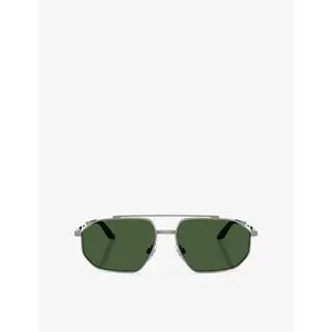 Dolce & Gabbana Aviator-frame Metal Sunglasses - Silver