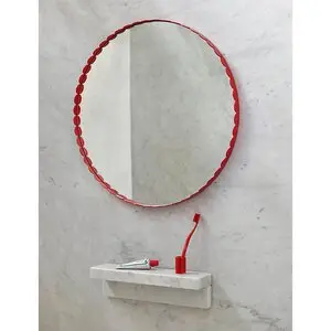 HAY Cylindrical Stoneware Toothbrush Holder - Red