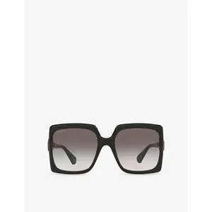Gucci Oversized Square-frame Sunglasses - Black