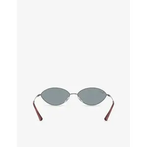 Ray-ban Oval-frame Metal Sunglasses - Silver