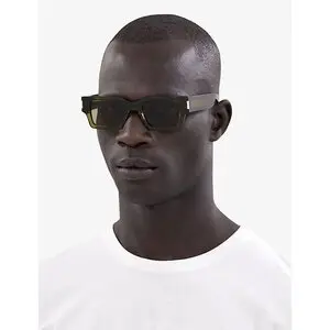 Saint Laurent Rectangle-frame Acetate Sunglasses
