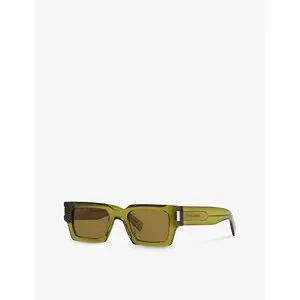 Saint Laurent Rectangle-frame Acetate Sunglasses