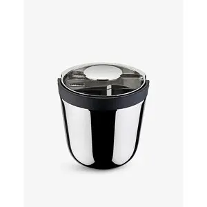 ALESSI The Tending Stainless-steel And Resin Box Ice Bucket 16cm - Silver