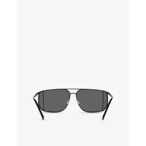 Saint Laurent Sl 750 Rectangular Metal Sunglasses
