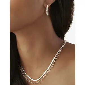 Monica Vinader Deia Medium Sterling- Hoop Earrings