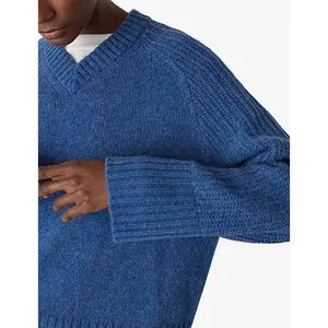 Whistles V-neck Knitted Wool Jumper