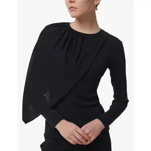LEEM Scarf Detail Knitted Top