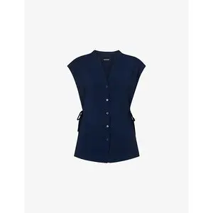 Whistles Side-tie Button-down Woven Shirt