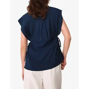 Whistles Side-tie Button-down Woven Shirt