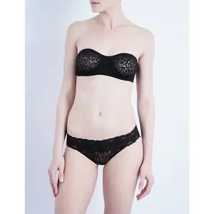 Wacoal Halo Stretch-lace Strapless Bra - Black
