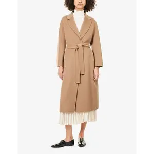 Max Mara Esturia Belted Wool Coat - Camel
