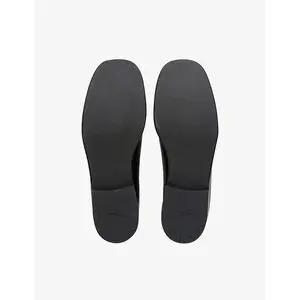 Prada Brushed Laced Leather Derby Shoes - Black