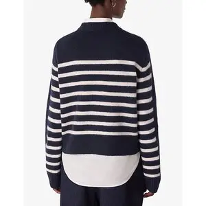 Whistles Striped Knitted Jumper
