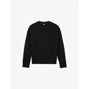 The Kooples Textured Stretch-wool Jumper