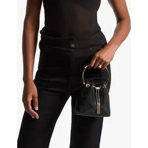 JIMMY CHOO Bon Bon Mesh Top-handle Bag - Black/light Gold