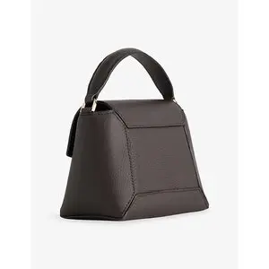 Strathberry Mosaic Nano Leather Top Handle Bag - Espresso