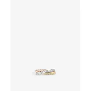 Cartier Trinity 18ct White, Rose, Yellow-gold And 1.38ct Diamond Ring - Multicolour