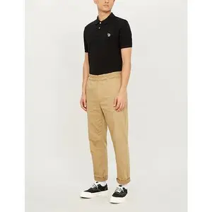 Paul Smith Zebra-embroidered Cotton-piqué Polo Shirt - Black