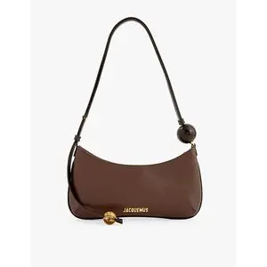 Jacquemus Le Bisou Perle Leather Shoulder Bag - Medium Brown