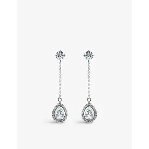 CARAT* LONDON Bee Borderset Pear-shaped Drop Earrings - Silver