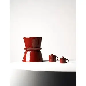 SERAX Ebony La Mere Stoneware Vase 22cm