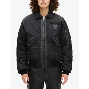 The Kooples Branded Shell Bomber Jacket