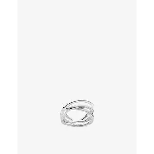 SIF JAKOBS Spirale Pianura Rhodium-plated Sterling Ring - Silver