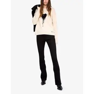 Zadig&Voltaire Heart Intarsia Cashmere Jumper - Eggshell