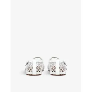 Alaïa Ballerina Cut-out Faux-leather Courts - White