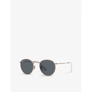 Ray-ban Rb3447 Round-frame Metal Sunglasses