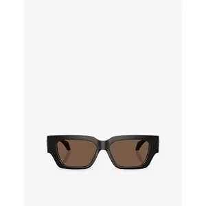 Versace Square-frame Injected Sunglasses - Brown
