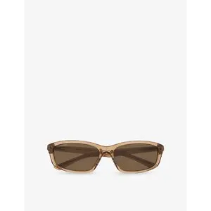 Balenciaga Bb0401s Rectangle-frame Sunglasses - Brown