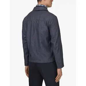 Boggi Milano Linen-blend Bomber Jacket