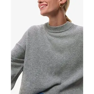 Whistles Split-back Wool And Cashmere-blend Jumper