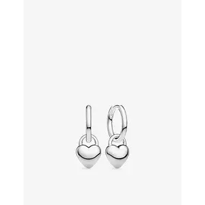 SIF JAKOBS Julia Creole Heart Hoop Earrings - Silver