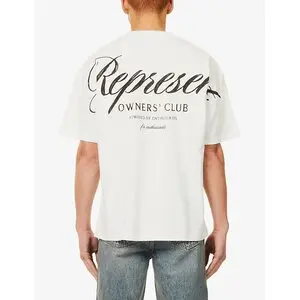 REPRESENT Script Logo-print Cotton T-shirt