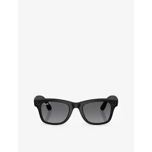 RAY-BAN META Rw4012 Wayfarer Polarised Square-frame Meta Ai Glasses - Black