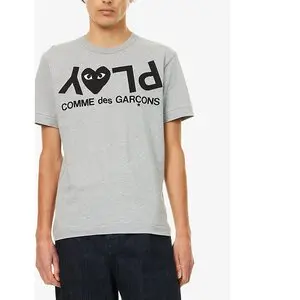 Play Comme Des Garcon Reverse-logo-print Cotton-jersey T-shirt