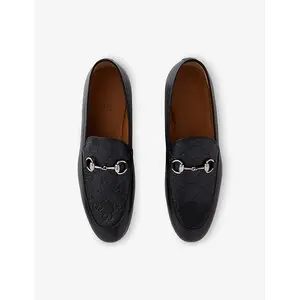 Gucci Gg-monogram Horsebit Leather Loafers